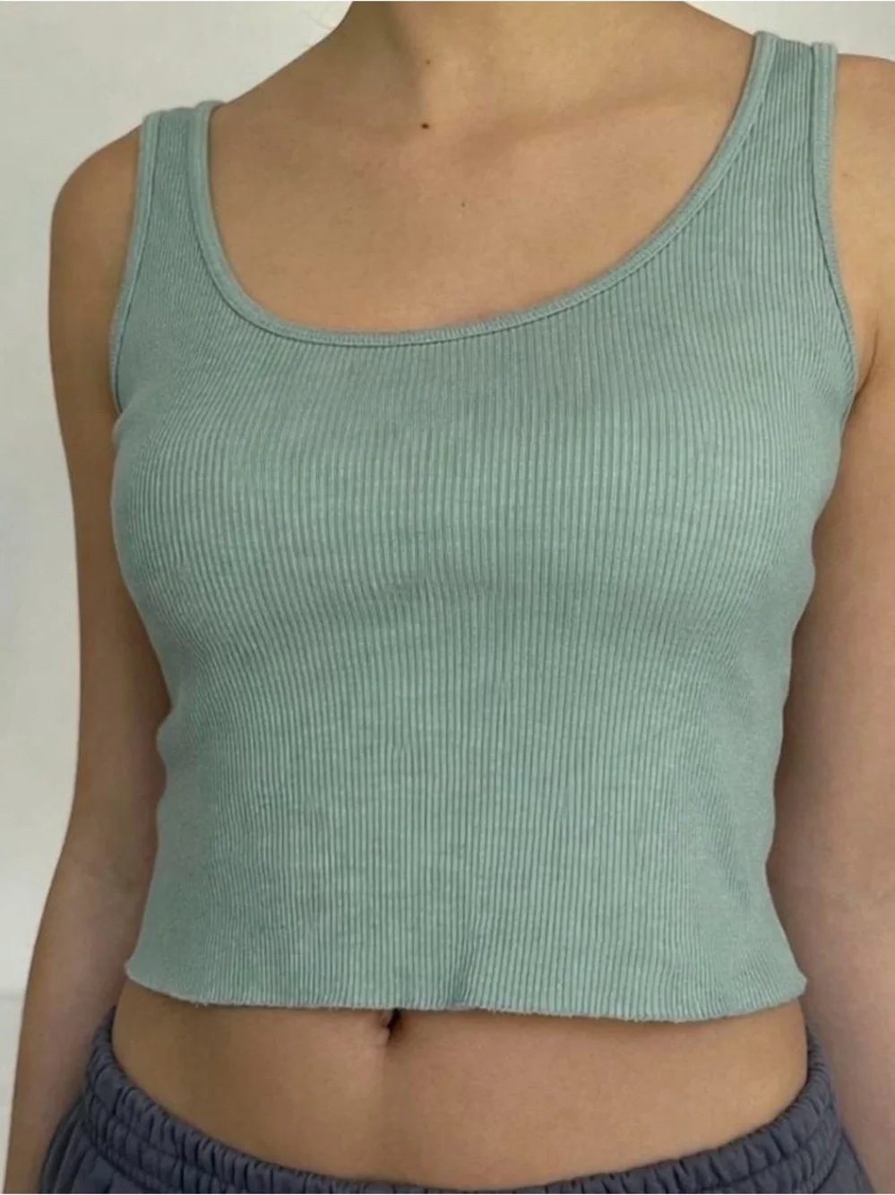 Tops | Brandy Melville Sheena Greenolive Top | Poshmark